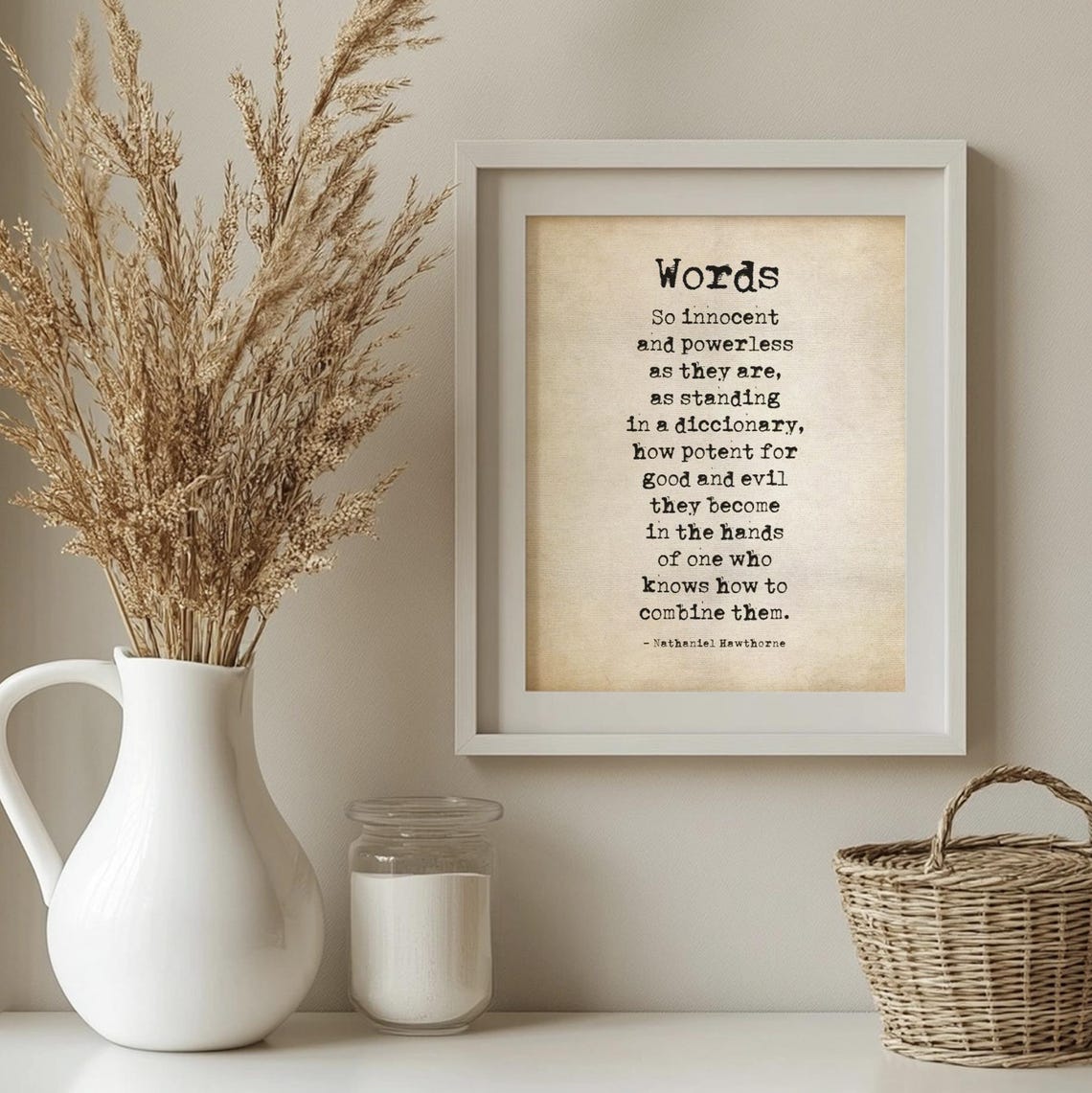 Words so Innocent and Powerless | Canvas Print | Nathaniel Hawthorne ...