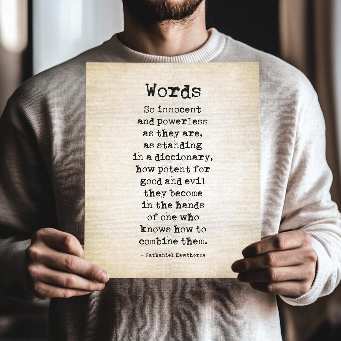 Words so Innocent and Powerless | Canvas Print | Nathaniel Hawthorne ...