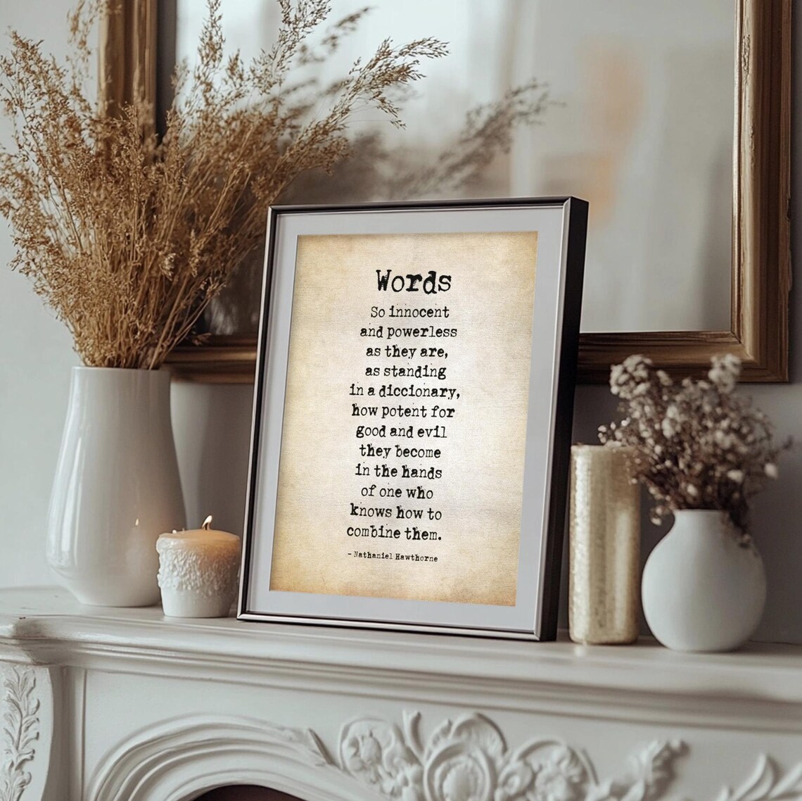 Words so Innocent and Powerless | Canvas Print | Nathaniel Hawthorne ...