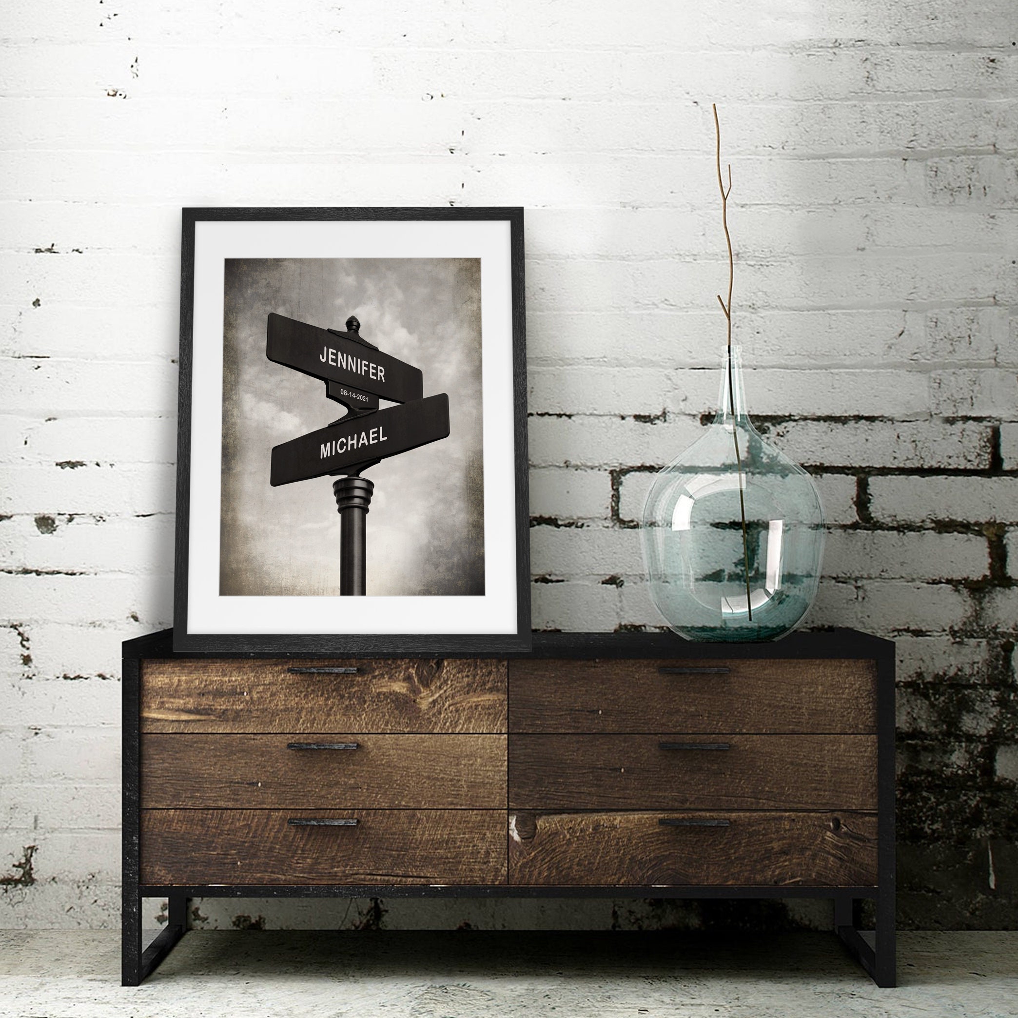 Lovers Crossroads Sign | Street Sign | Personalized With Couple's Name ...