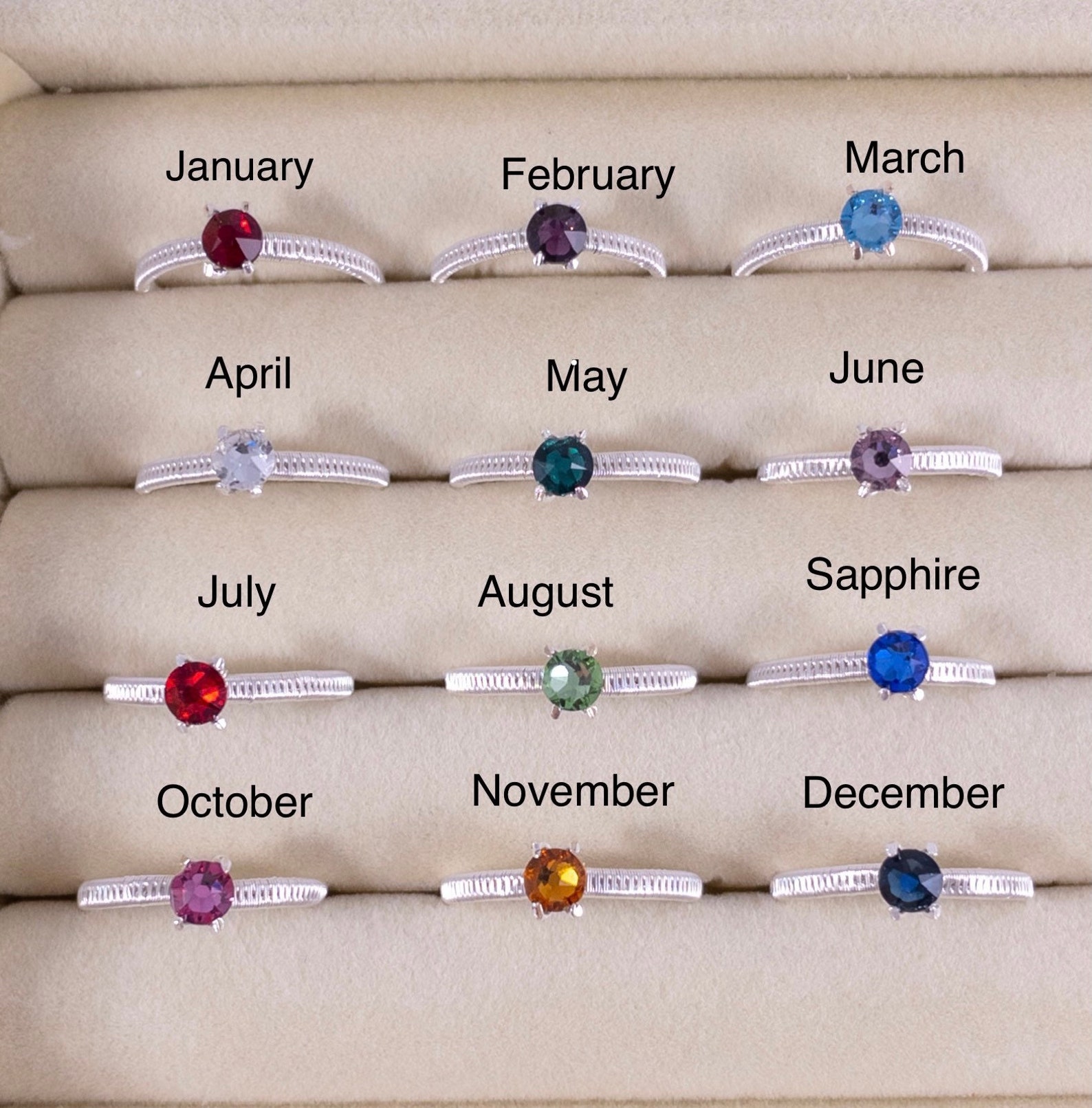 Sterling Silver Wire Wrapped March Birthstone Ring with | Etsy