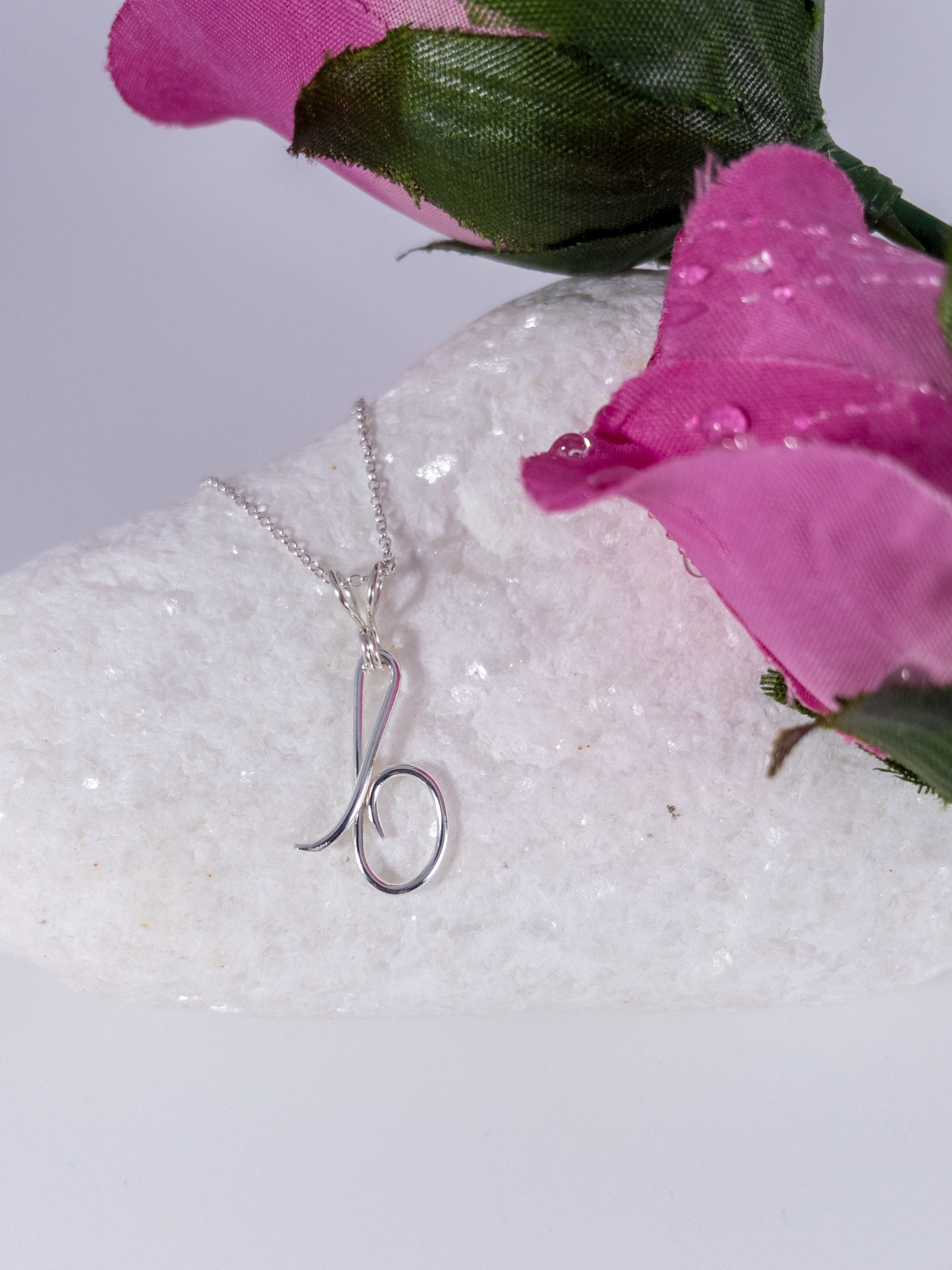 Sterling Silver Lowercase abc and dPendant Necklace | Etsy