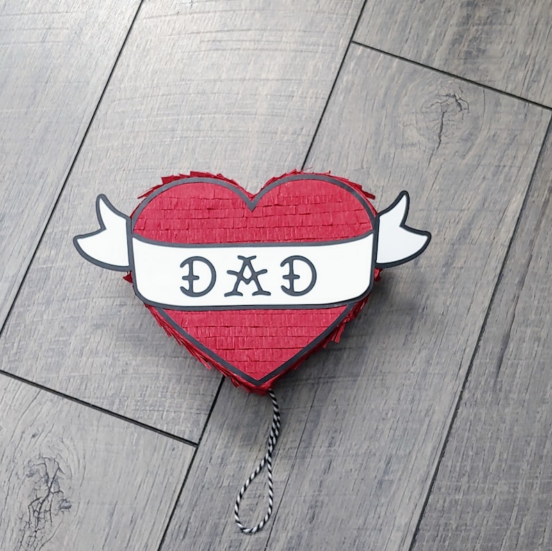 Mini Heart Pull String Piñata Traditional Heart Tattoo Anniversary Just ...