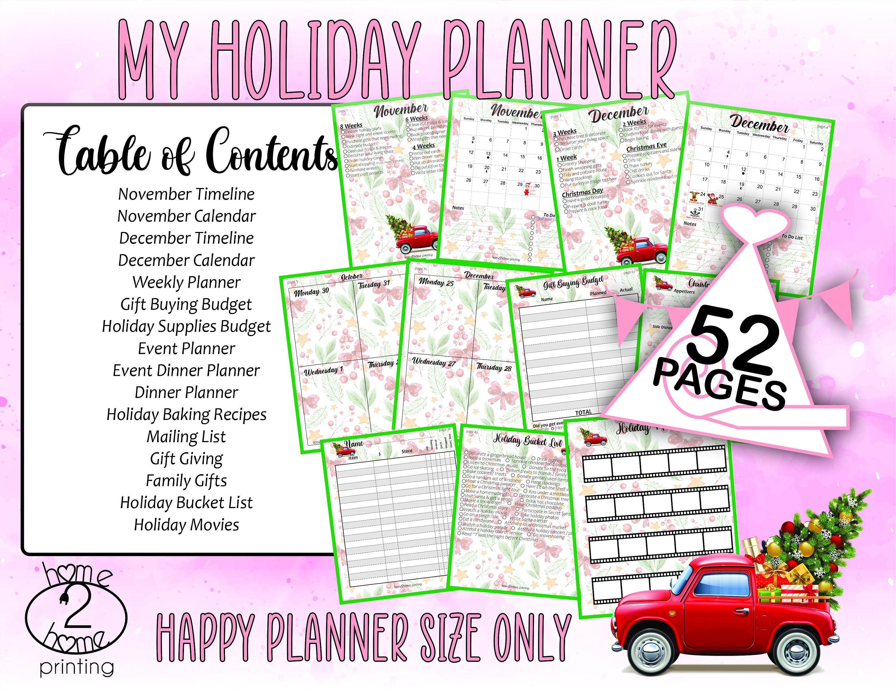Holiday Planner Printable / Christmas Planner / Gift Giving - Etsy