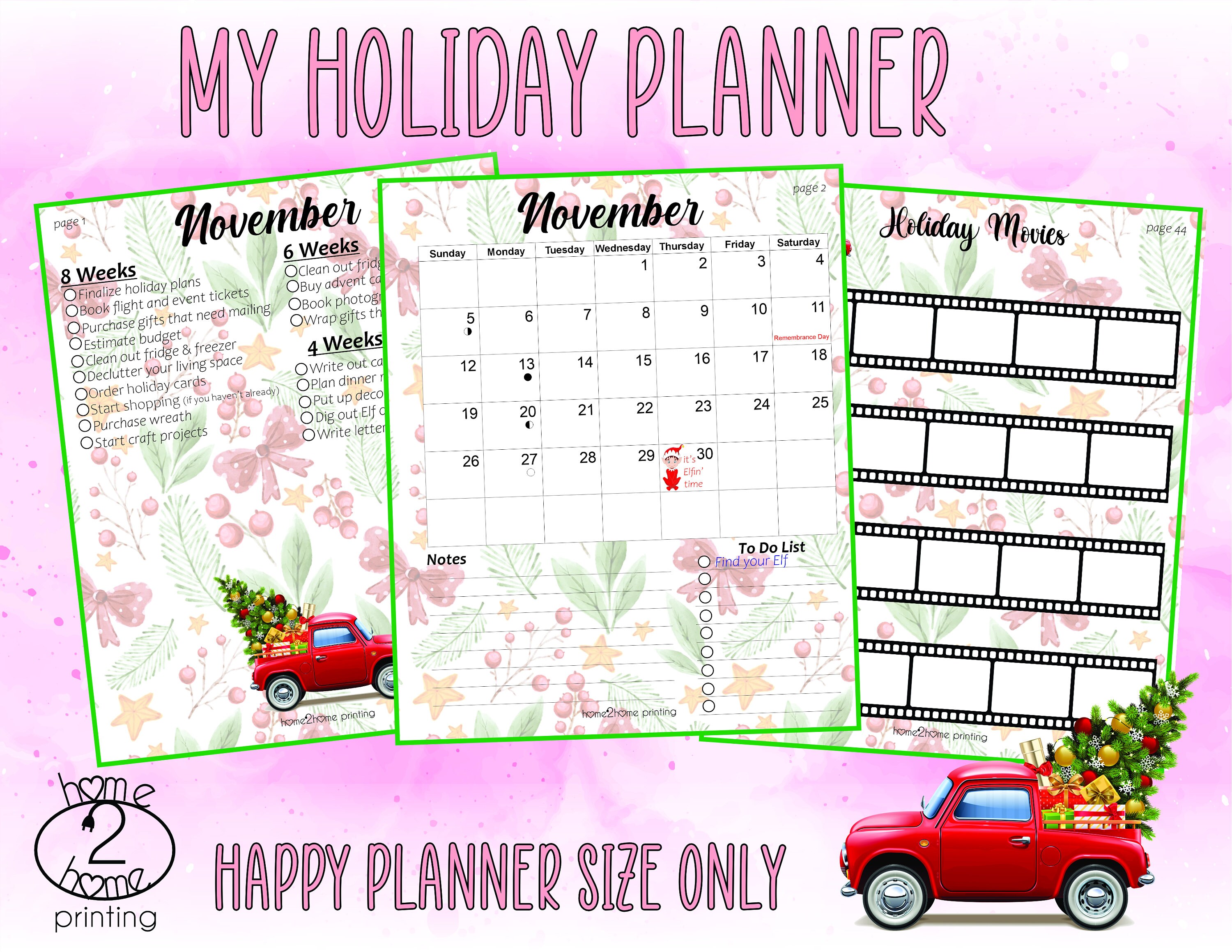 Holiday Planner Printable / Christmas Planner / Gift Giving - Etsy