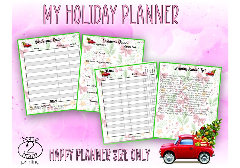 Holiday Planner Printable / Christmas Planner / Gift Giving - Etsy