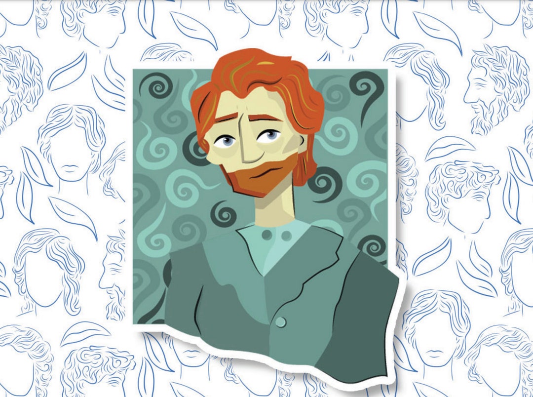 Van Gogh Sticker, Vincent Van Gogh Sticker, Art History Sticker, Comic ...