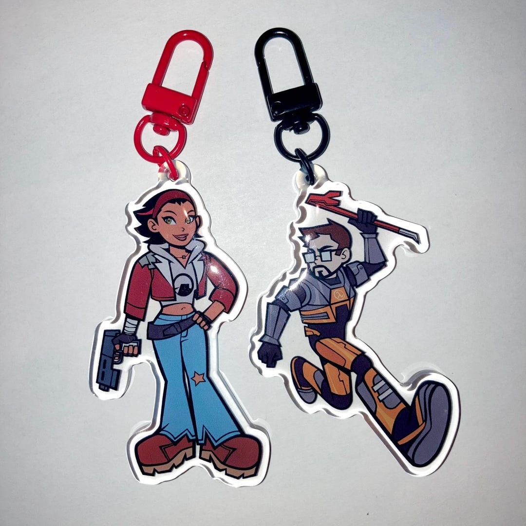 LAST CHANCE: Gordon Freeman + Alyx Vance 3" Domed Epoxy Half-life 2 ...
