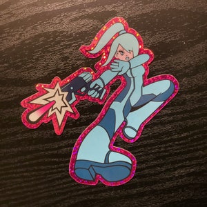METROID // Samus Aran // Holographic Glitter Sticker - Etsy