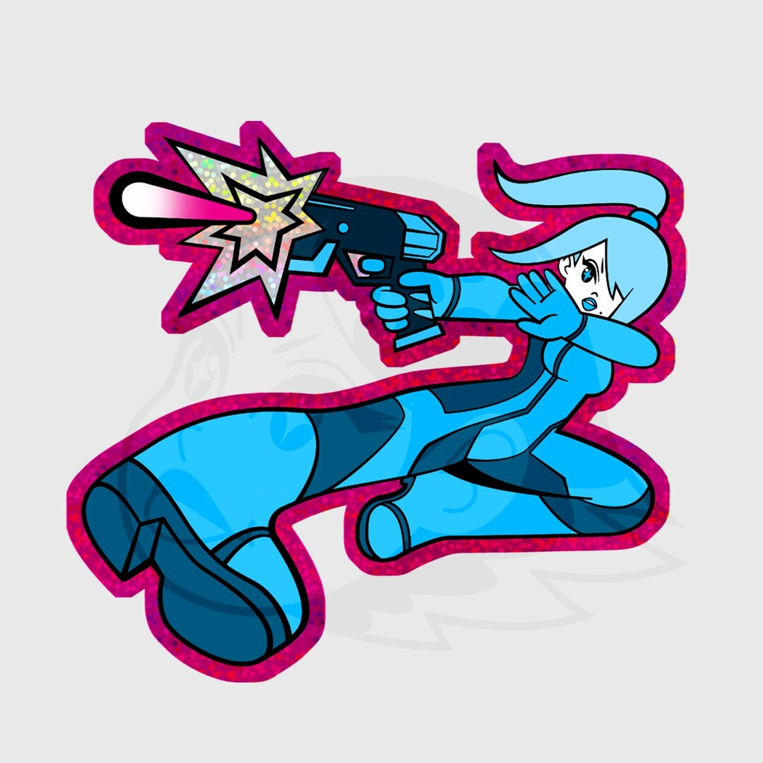 METROID // Samus Aran // Holographic Glitter Sticker - Etsy
