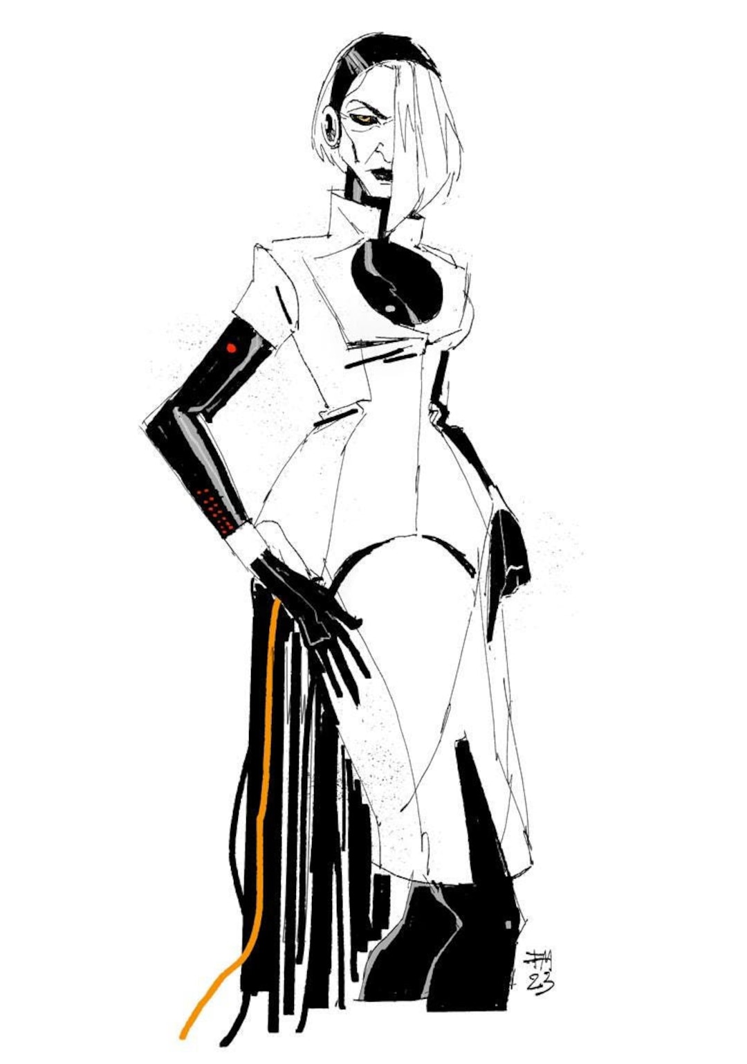 Humanoid Glados Print | Portal 2 - Etsy