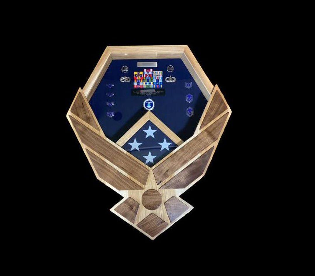 Air Force Shadow Box Military Retirement - Etsy