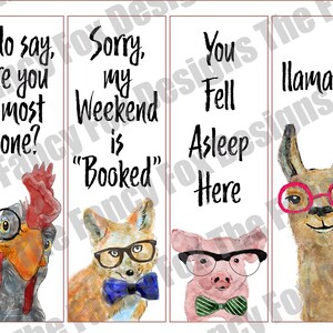 Watercolor Instant-download Animal Bookmarks - Etsy