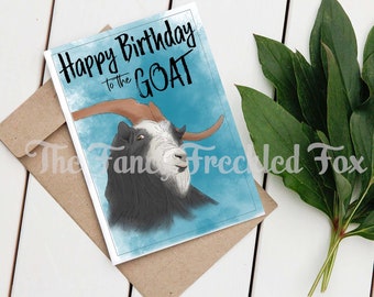 Goat Card | Etsy