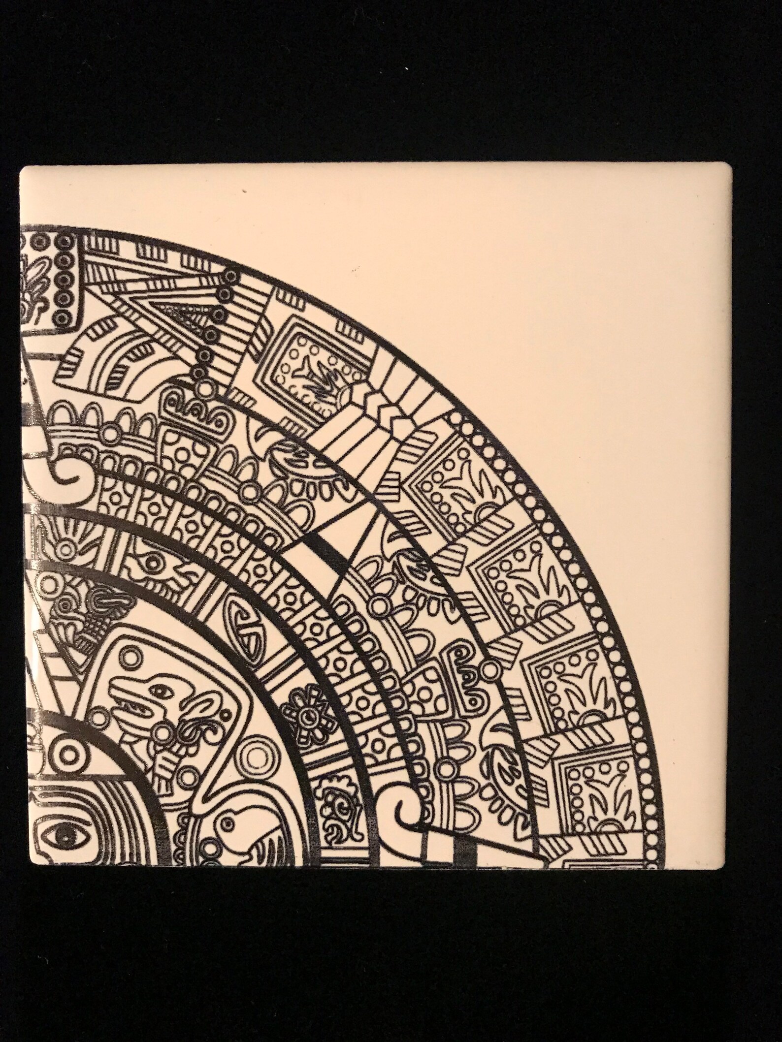 Decorative Mayan Calendar Tile - Etsy