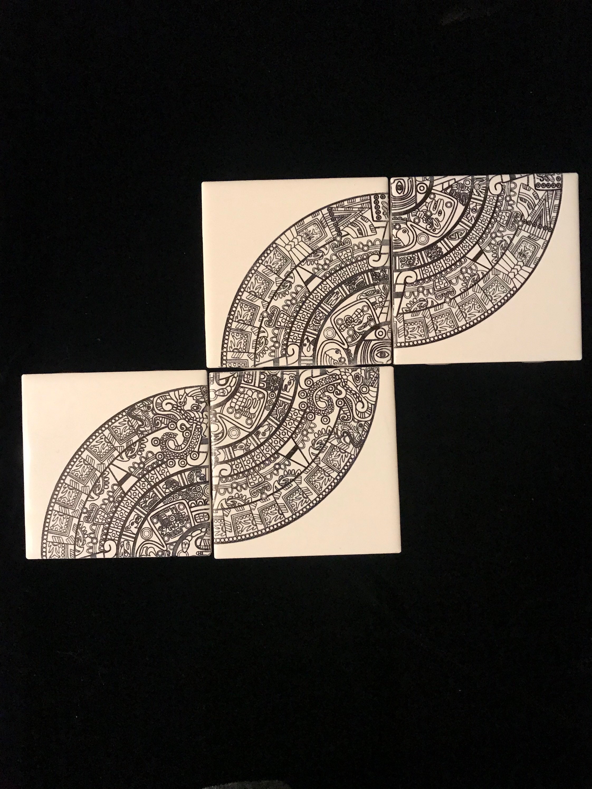 Decorative Mayan Calendar Tile - Etsy
