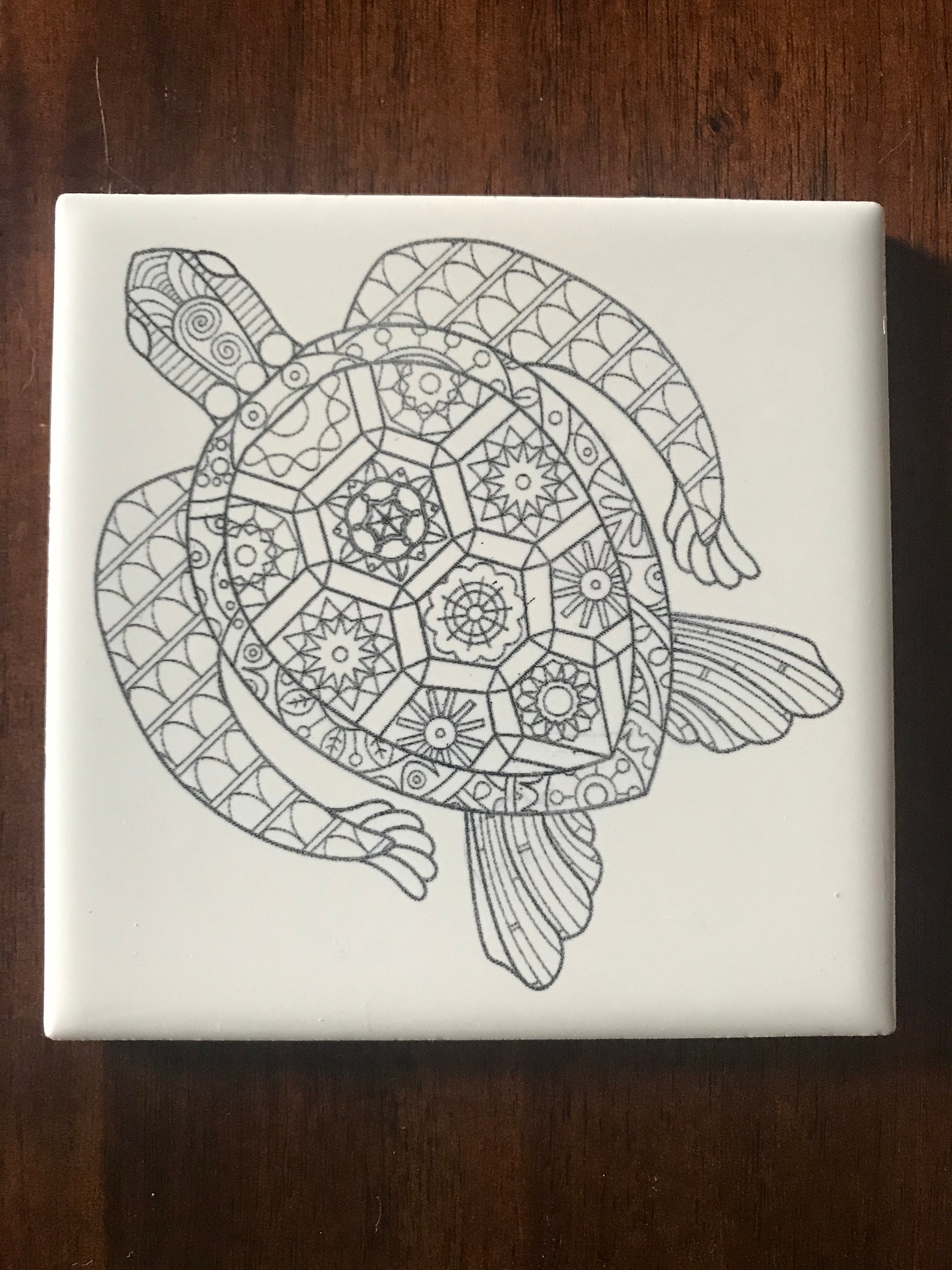 Engraved Sea Turtles on Ceramic Tile Coasters | Etsy