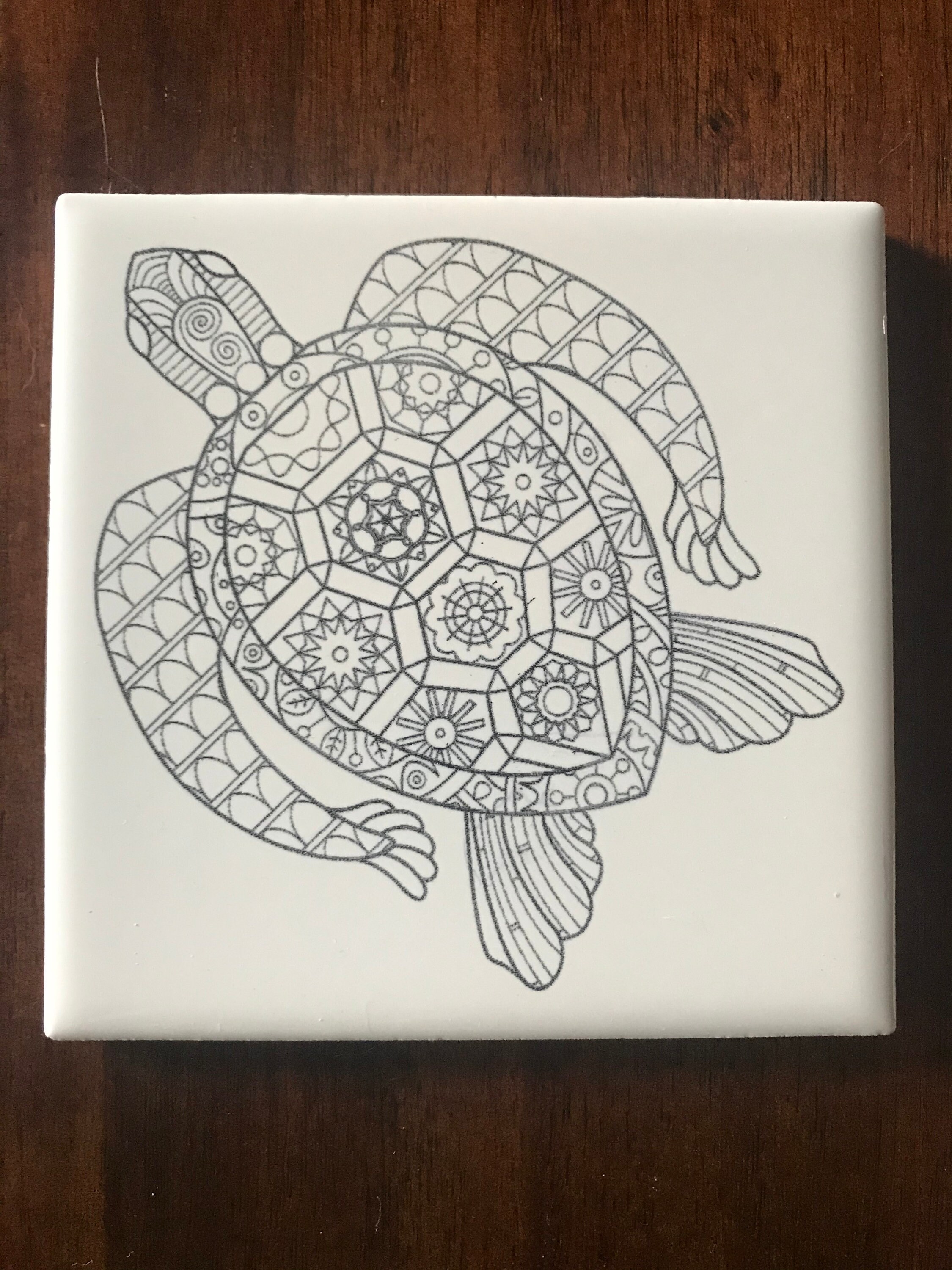 Engraved Sea Turtles on Ceramic Tile Coasters | Etsy