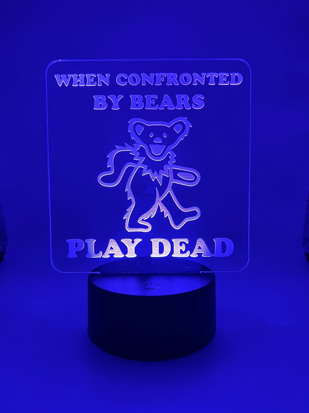 Grateful Dead Bear Logo 7 Color LED Color Changing Laser Cut Acrylic ...