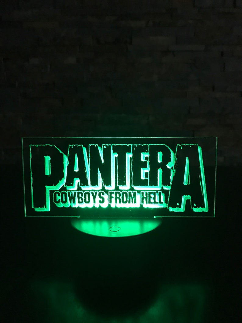 Pantera 7 Color LED Color Changing Laser Cut Acrylic Lamp. - Etsy