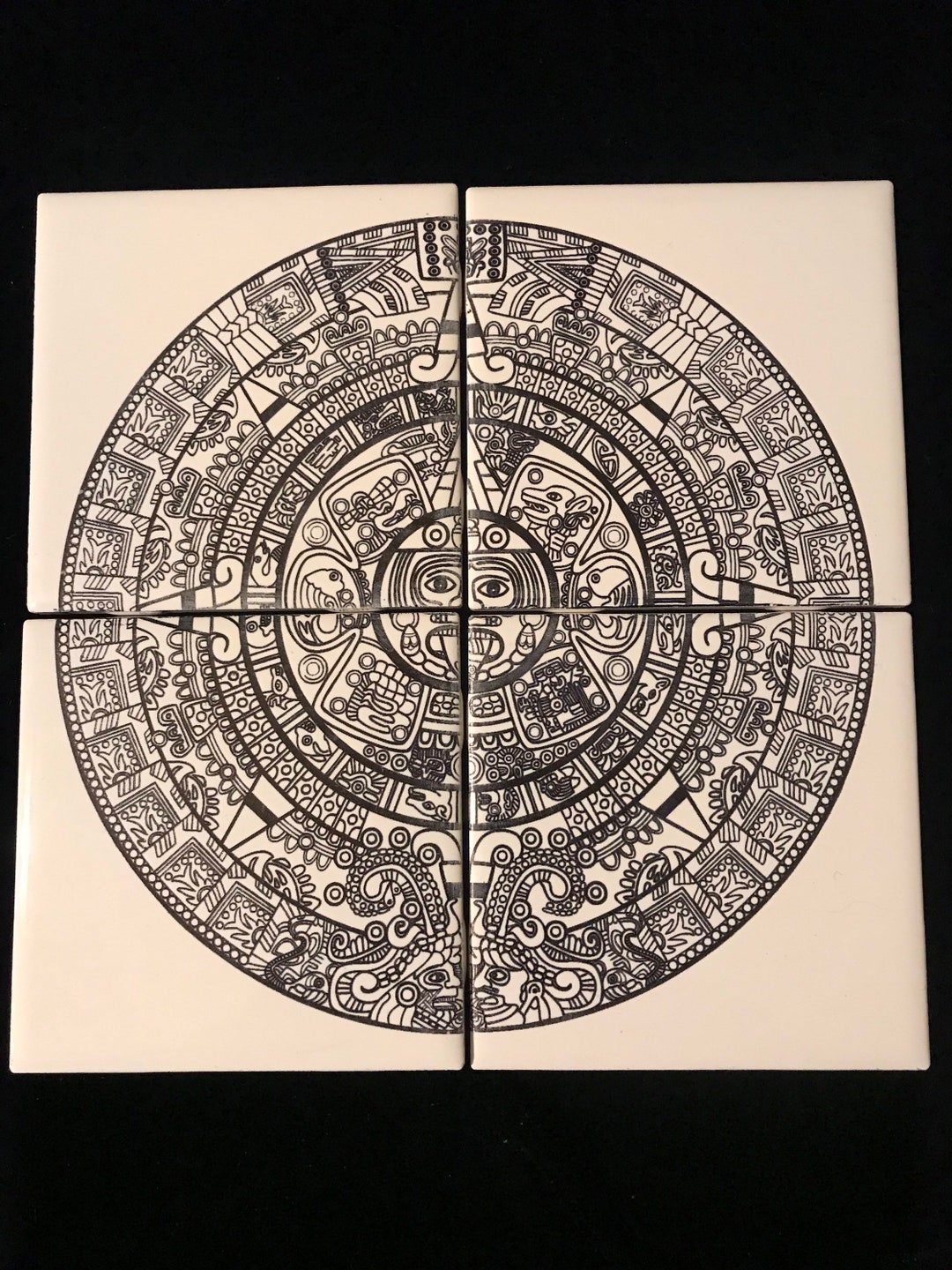 Decorative Mayan Calendar Tile - Etsy