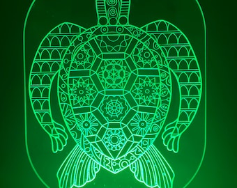 Howling Wolf 7 Color LED Color Changing Laser Cut Acrylic Lamp - Etsy