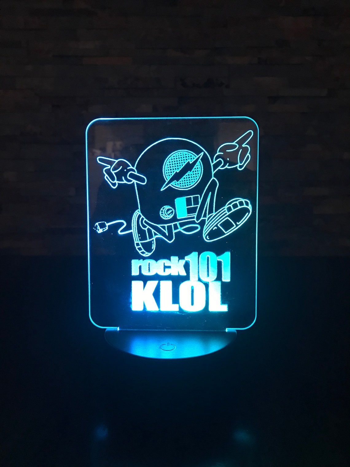Rock 101 KLOL Runaway Radio, 7 Color LED Color Changing Laser Cut ...
