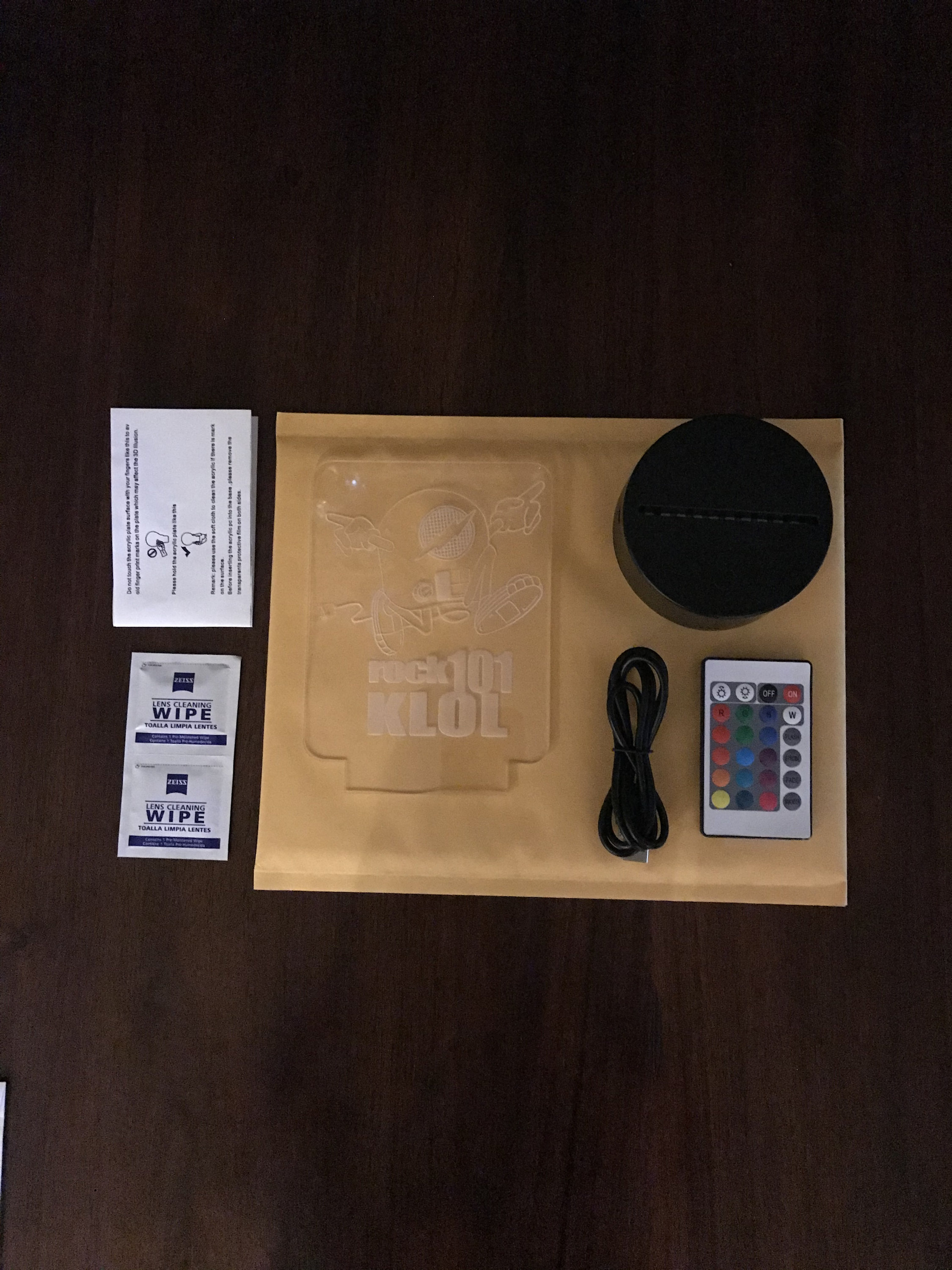 Rock 101 KLOL Runaway Radio, 7 Color LED Color Changing Laser Cut ...