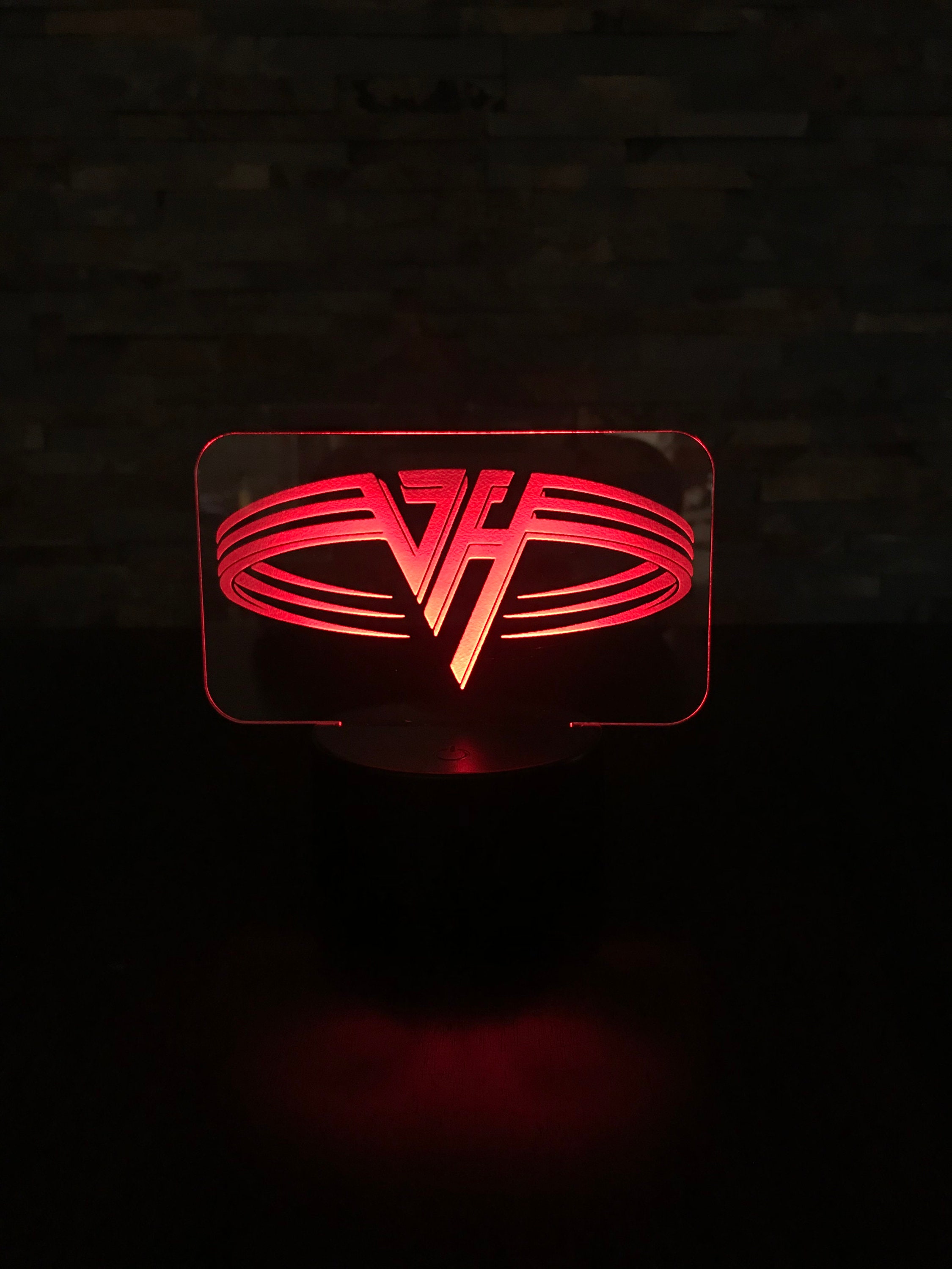 Van Halen 7 Color LED Color Changing Laser Cut Acrylic Lamp. - Etsy