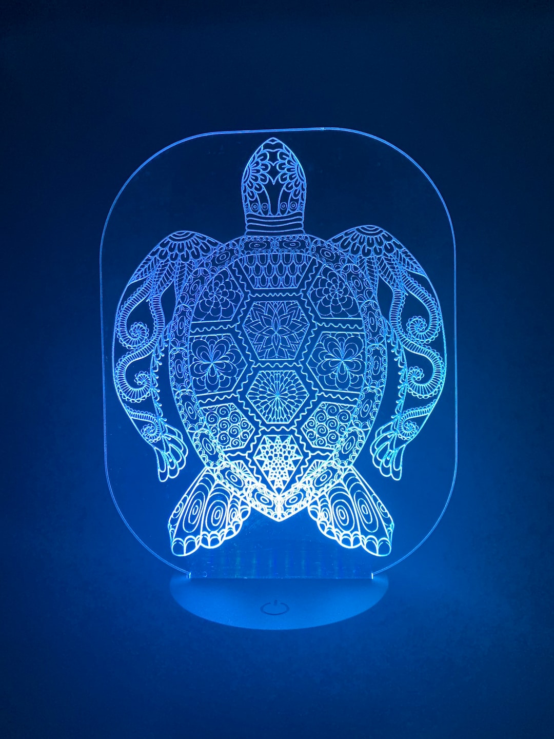 Sea Turtle 7 Color LED Color Changing Laser Cut Acrylic Lamp - Etsy