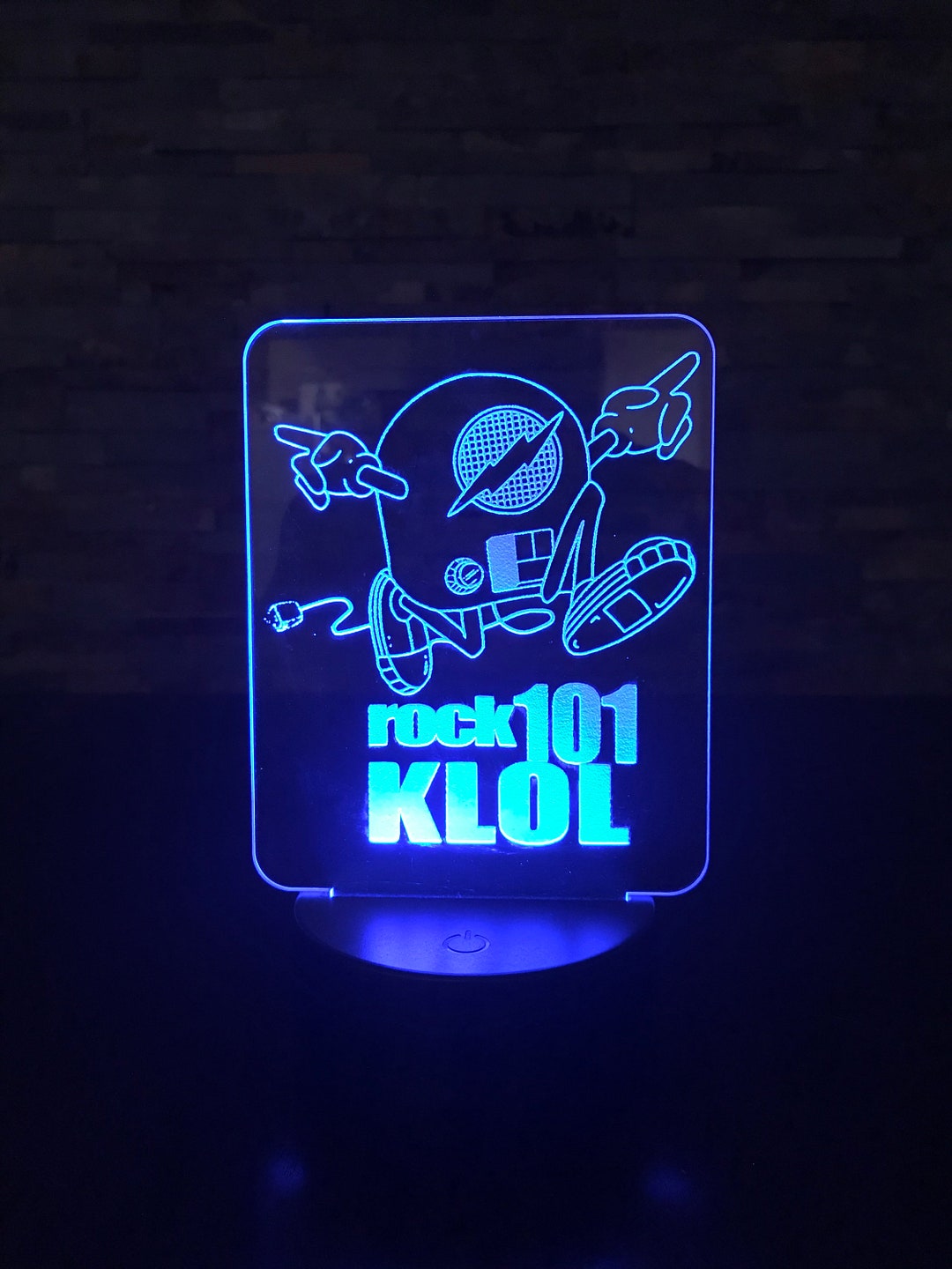 Rock 101 KLOL Runaway Radio, 7 Color LED Color Changing Laser Cut ...