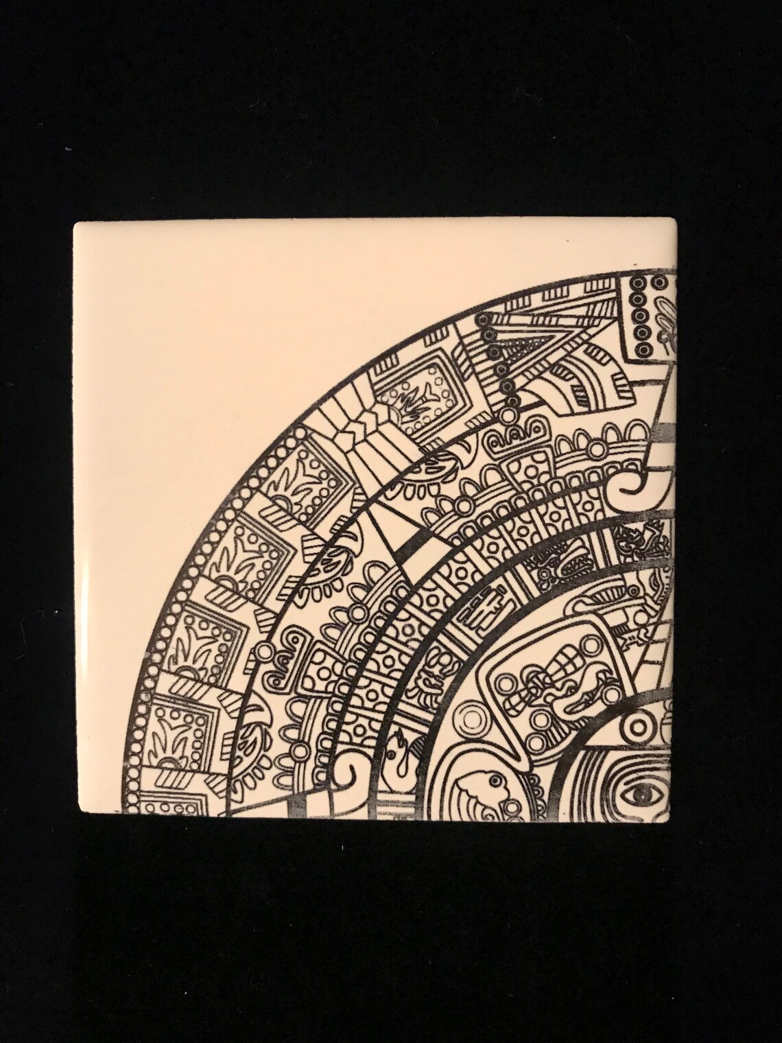 Decorative Mayan Calendar Tile - Etsy