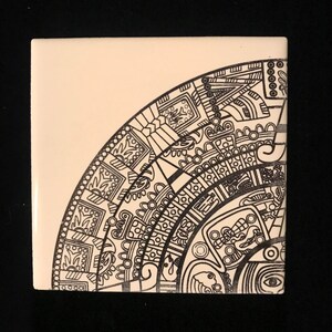 Decorative Mayan Calendar Tile - Etsy