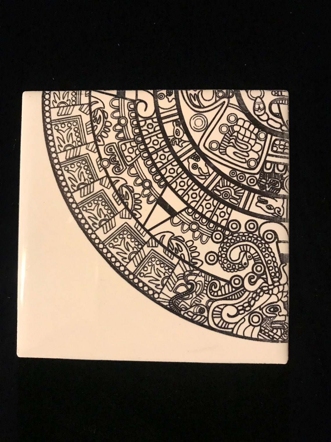 Decorative Mayan Calendar Tile - Etsy