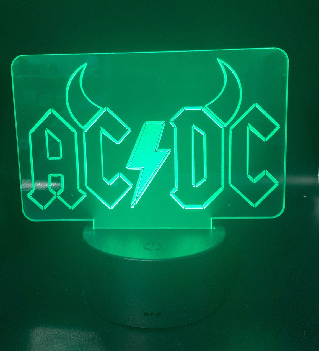 Ac/ Dc HORNS 7 Color LED Color Changing Laser Cut Acrylic Lamp. - Etsy