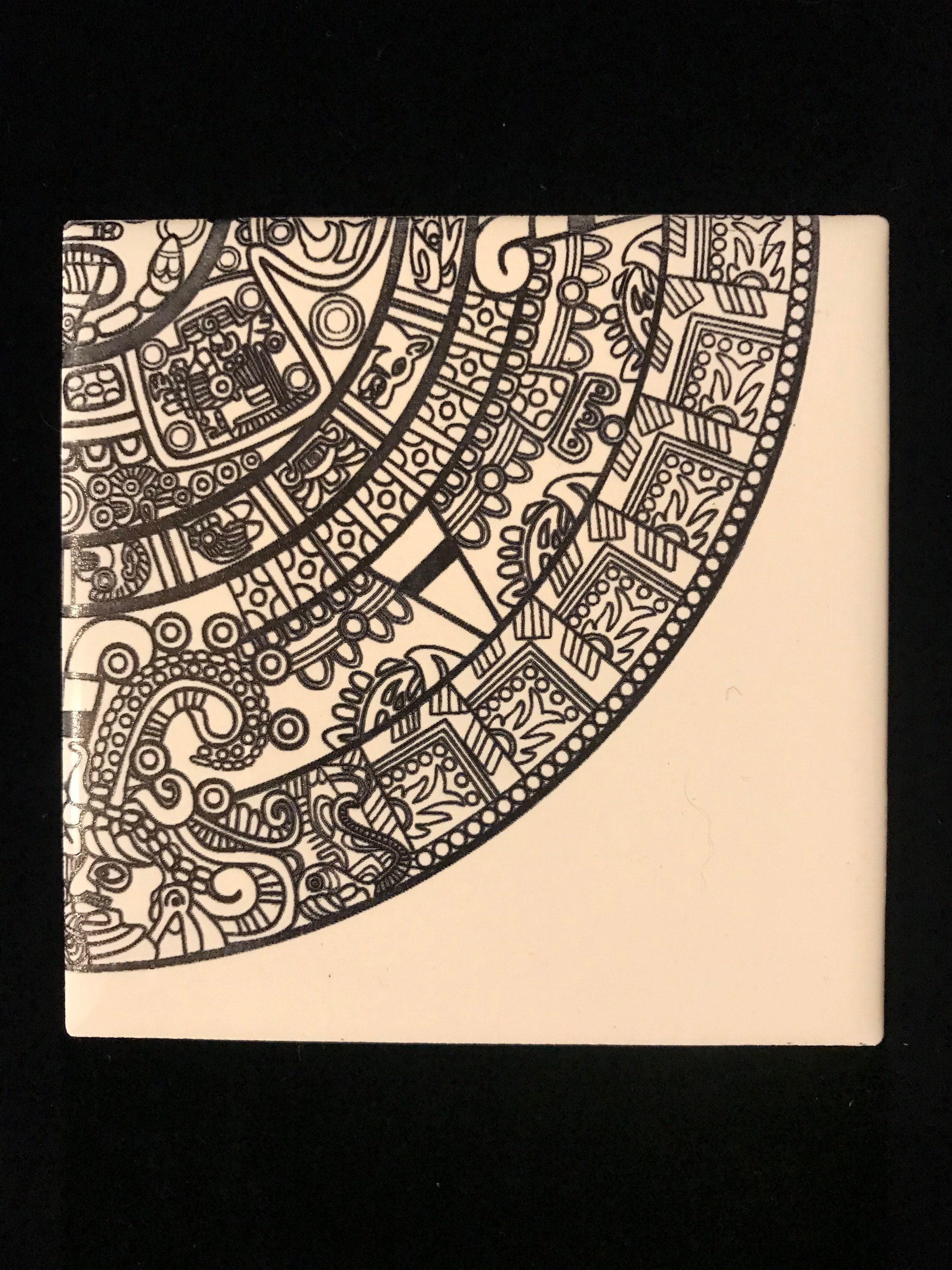 Decorative Mayan Calendar Tile - Etsy