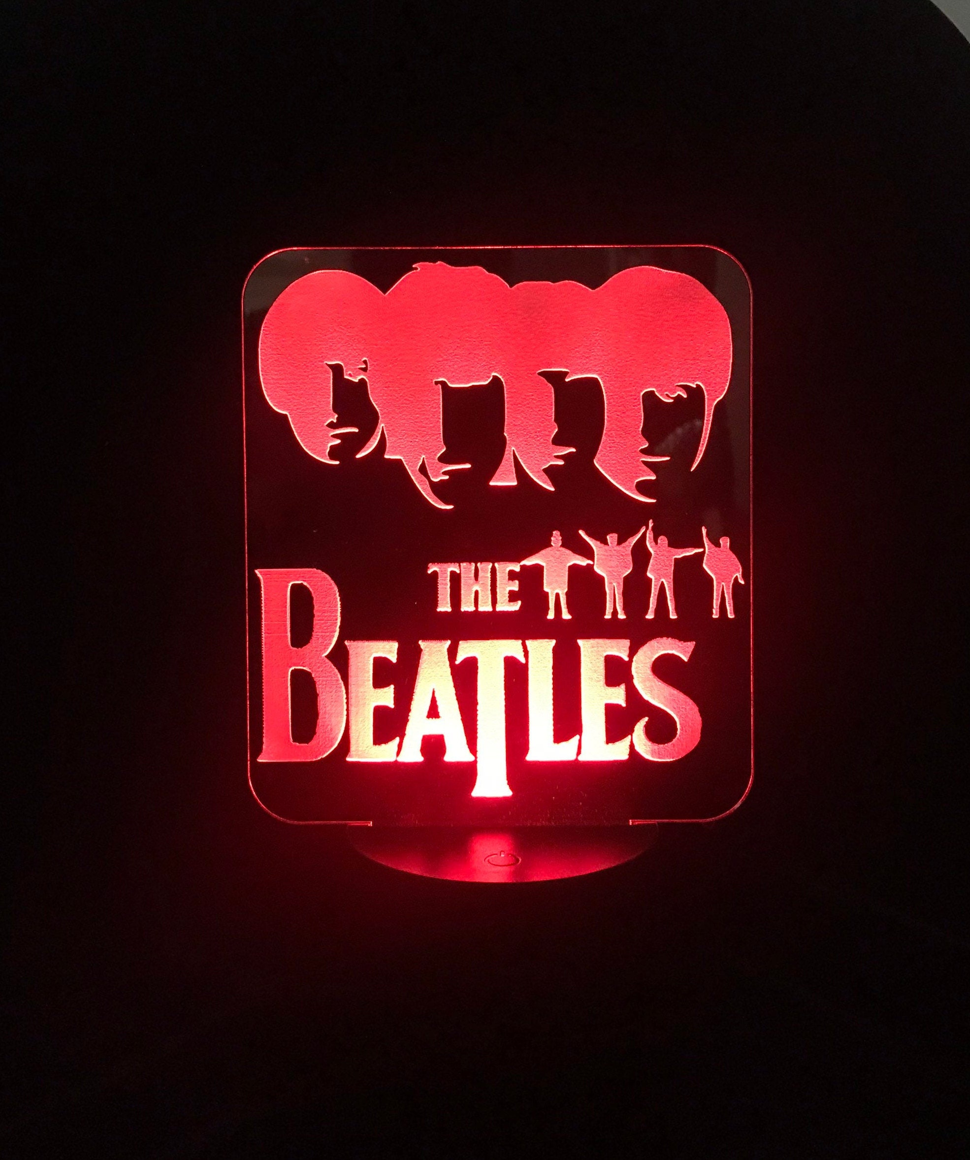 The Beatles 7 Color LED Color Changing Laser Cut Acrylic Lamp. - Etsy