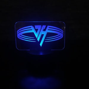 Van Halen 7 Color LED Color Changing Laser Cut Acrylic Lamp. - Etsy
