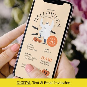 Digital Halloween Party Invitation, Electronic Halloween Evite, Bring ...