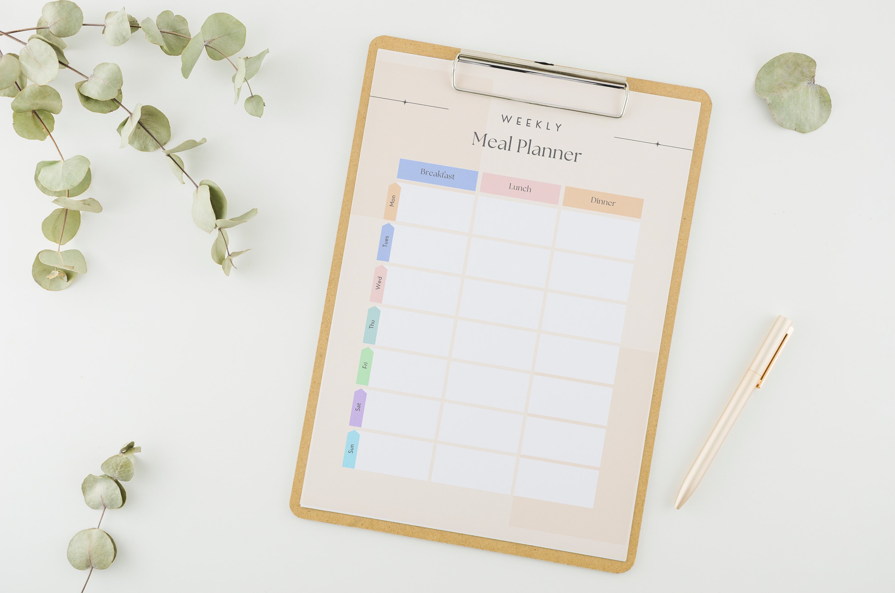 EDITABLE MEAL PLANNER | Planner Printable | Daily Meal List | Digital ...