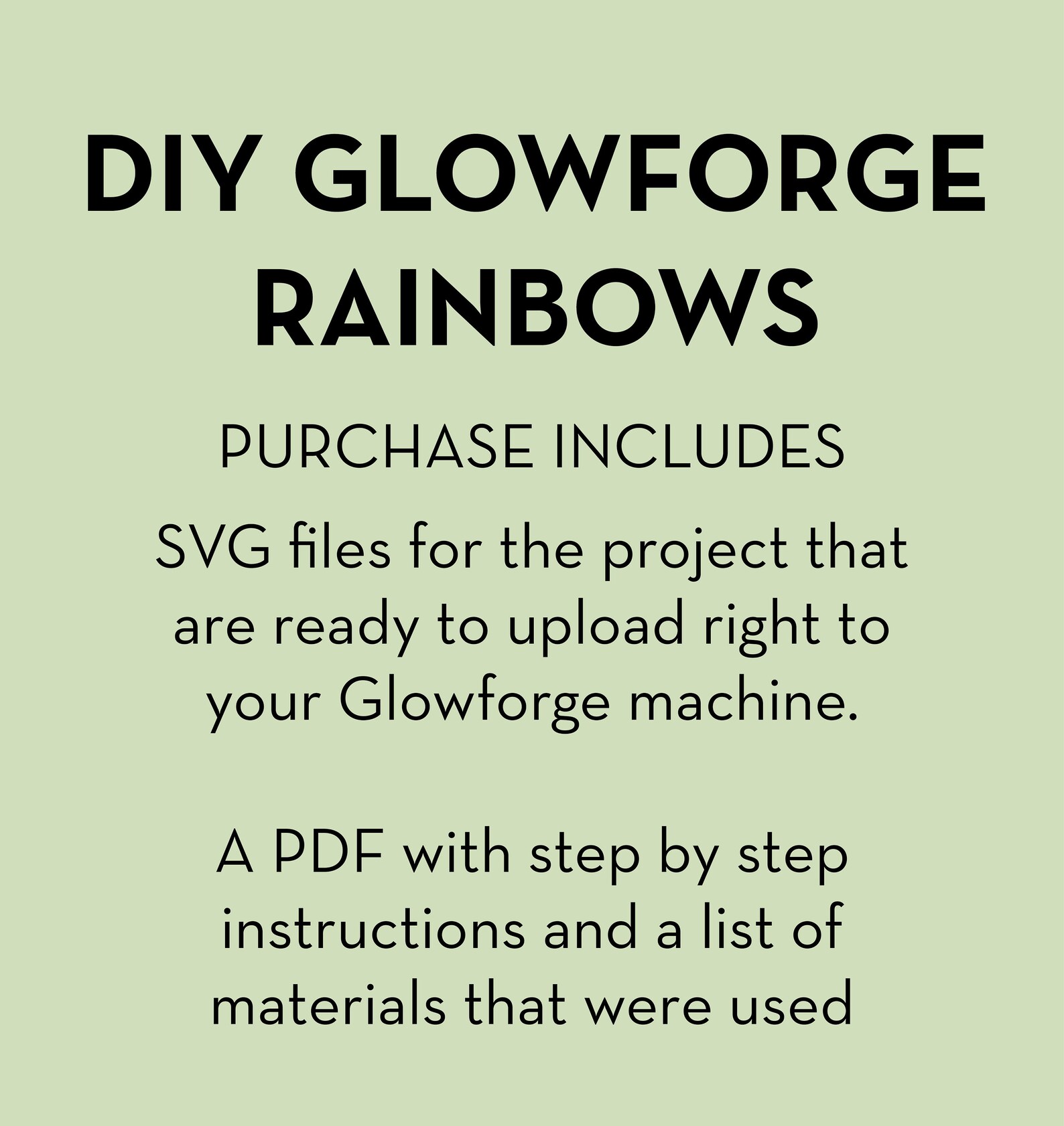 DIY Glowforge Rainbow Step by Step, SVG, Digital Download, DIY ...