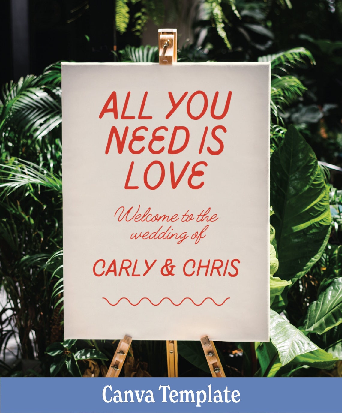 Colorful Wedding Sign Retro Wedding Sign Minimal Wedding Sign Modern ...
