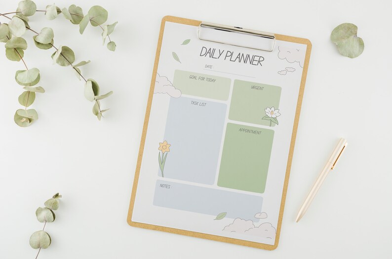 EDITABLE DAILY PLANNER | Planner Printable | Daily Task List | Digital ...