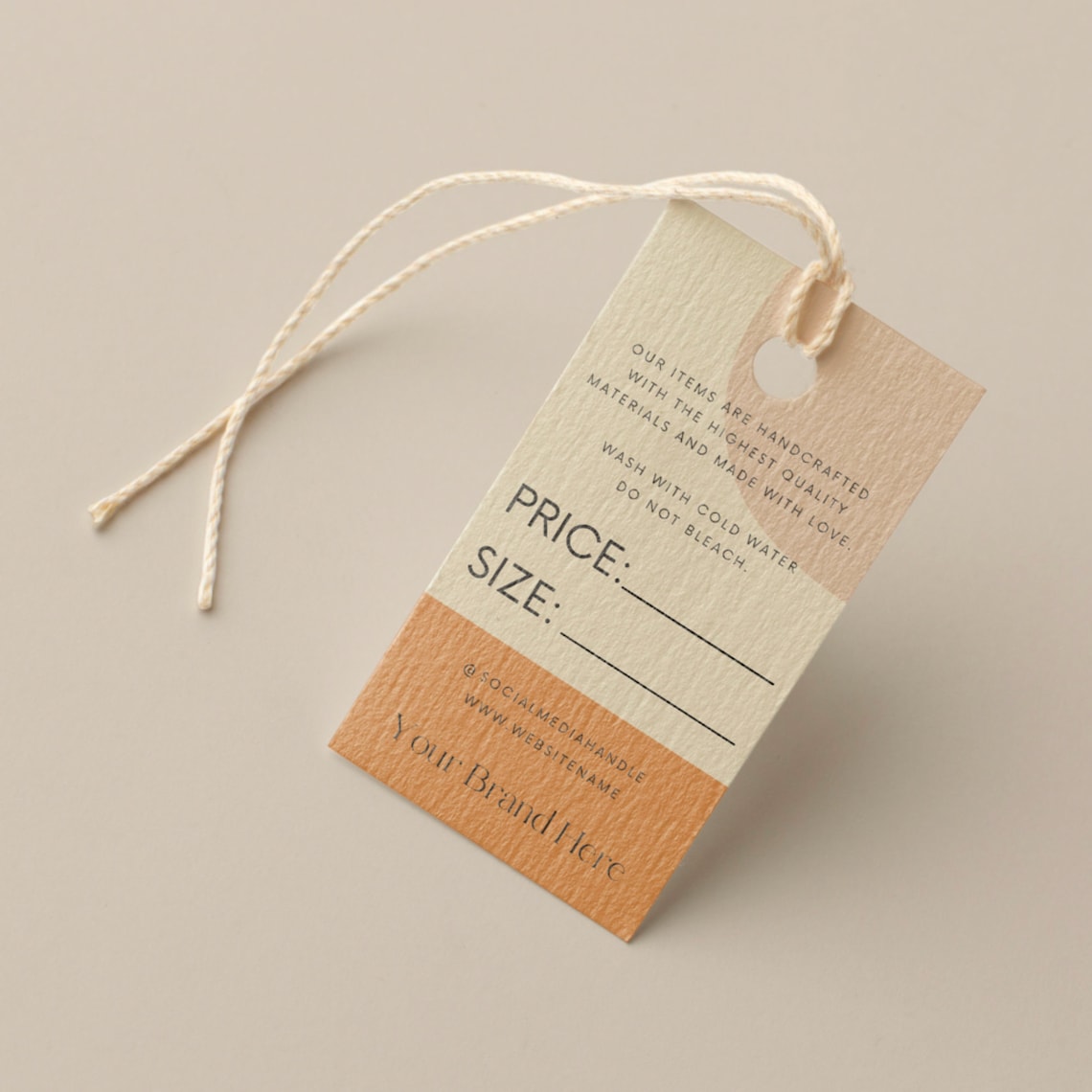 Editable Hanging Tags Template, Printable Fashion Label Template ...