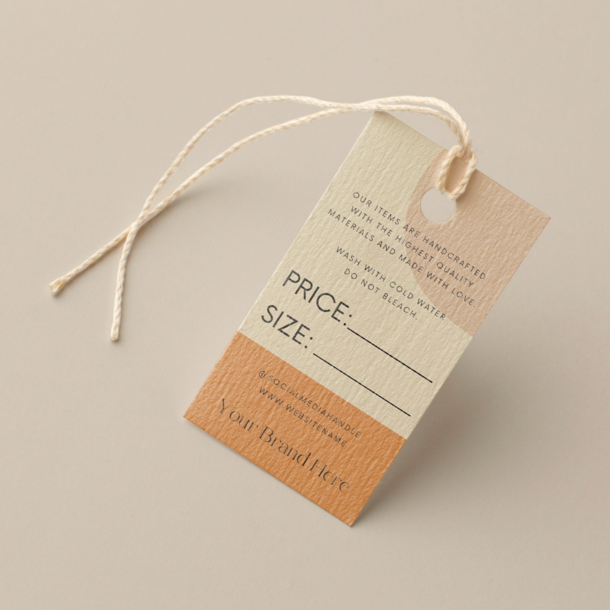 Editable Hanging Tags Template, Printable Fashion Label Template ...