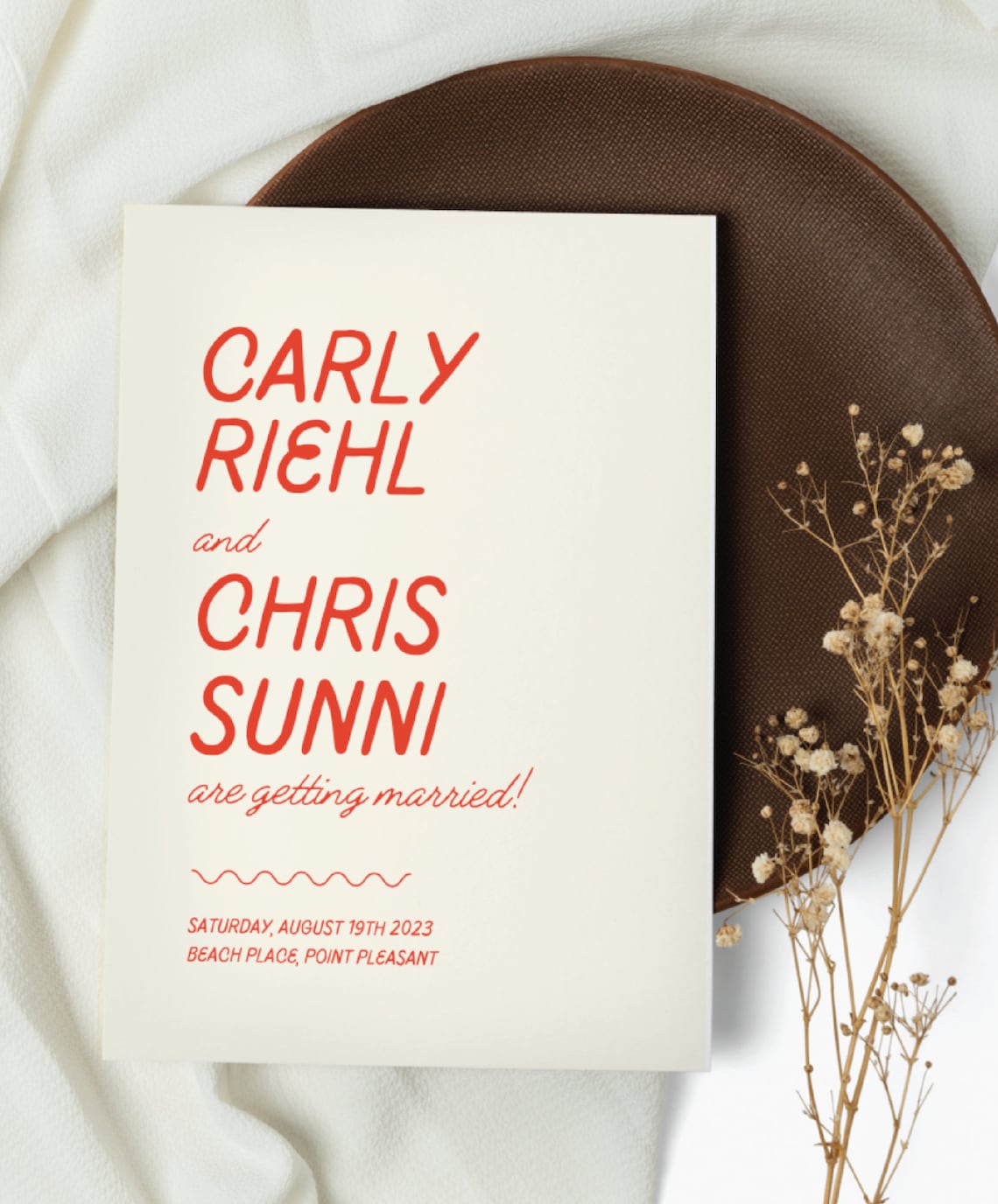 Bold Wedding Invite Retro Wedding Invitation Minimal Wedding Invite ...