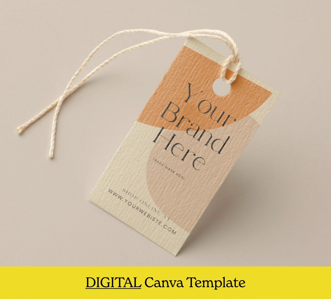 Editable Hanging Tags Template, Printable Fashion Label Template ...