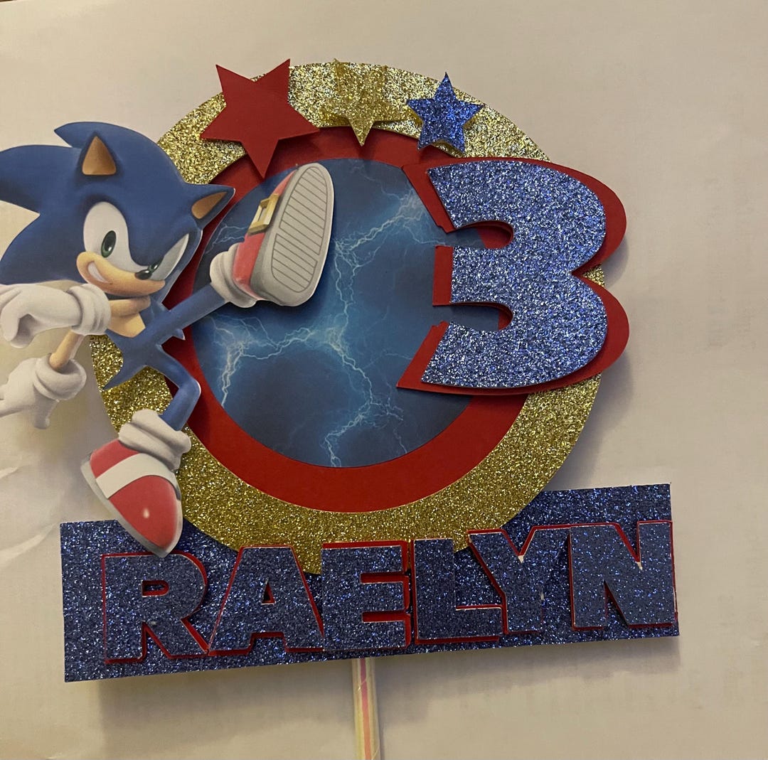 Sonic Cake Topper - Etsy