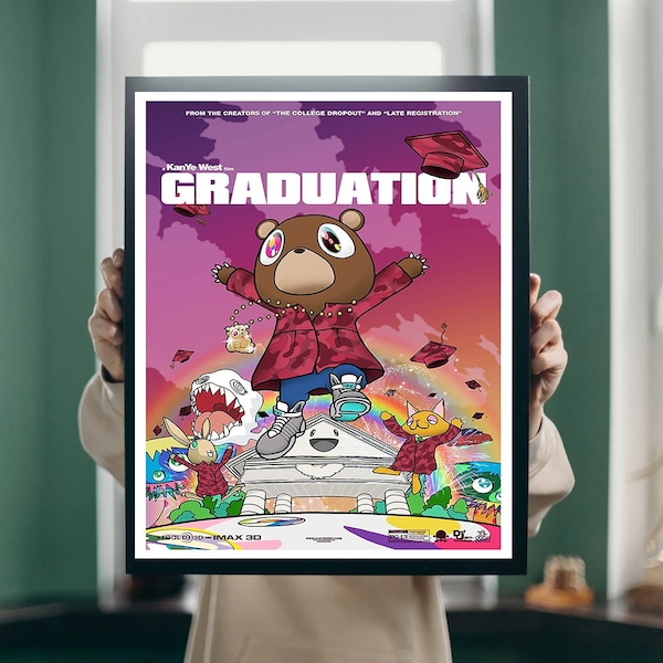 Graduation Kanye West Poster - Etsy