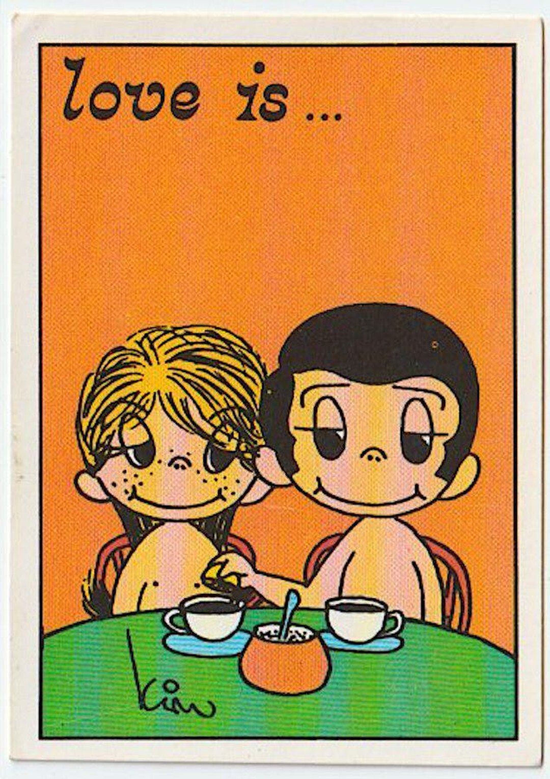 LOVE IS ... AMORE E' by Kim Casali 1975 Panini Italy Sticker Figurine ...